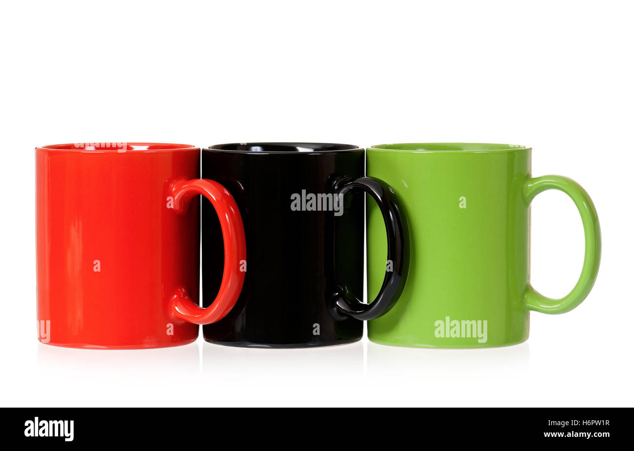 Three color coffee cups Stock Photo - Alamy