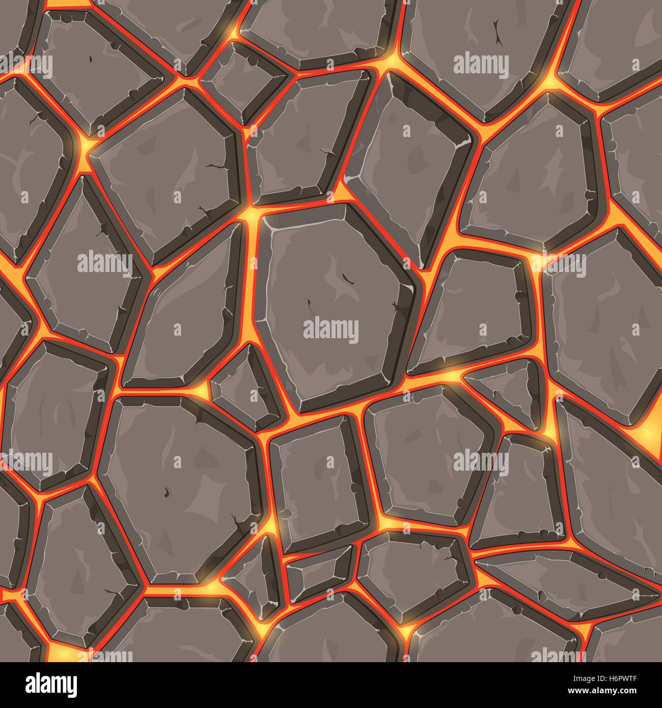 Volcano fire crust lava Stock Vector Images - Alamy