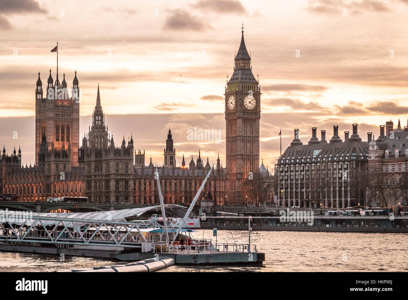 Photo of Sunset at the Big Ben in London, England Stock Photo - Alamy