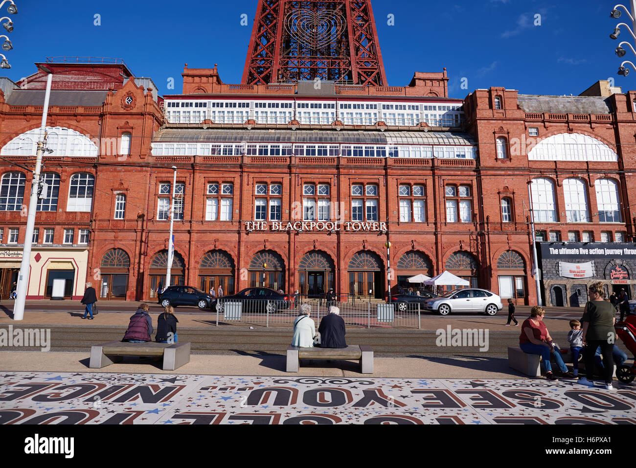 Blackpool tower structure landmark Holiday sea side town resort ...