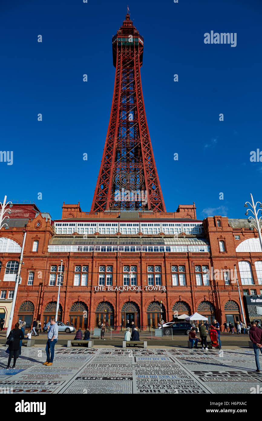 Blackpool tower structure landmark Holiday sea side town resort ...