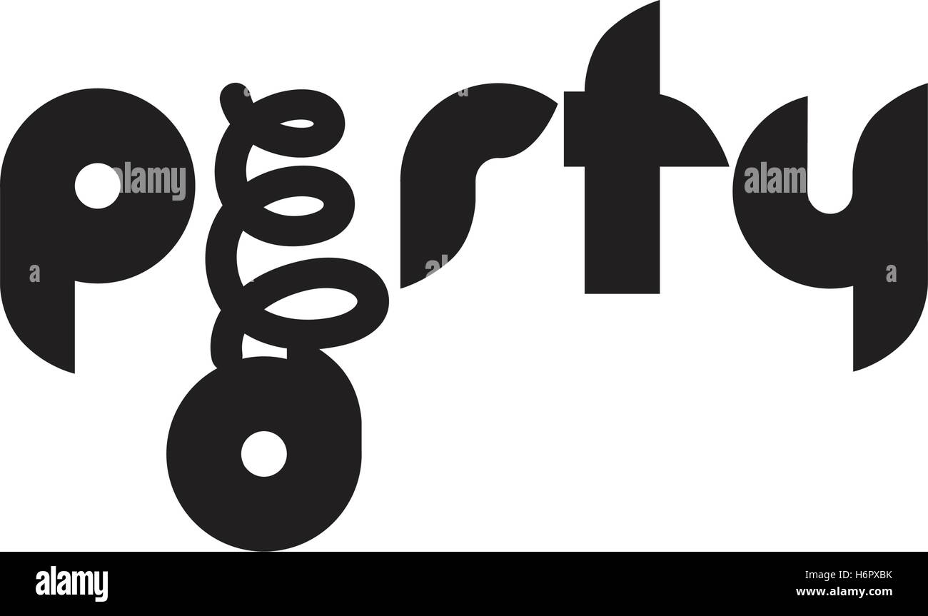 Party Logo Concept Design Stock Vector Image & Art - Alamy