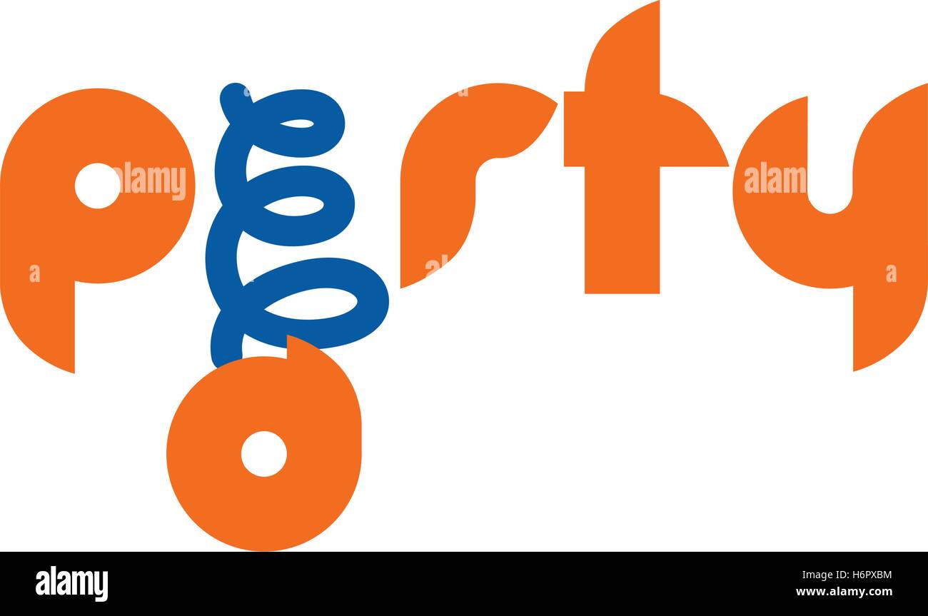 Party Logo Concept Design Stock Vector Image & Art - Alamy