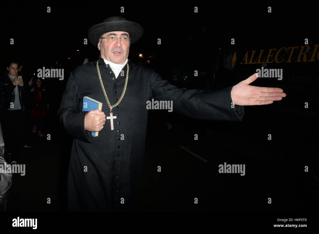 Danny Baker arrives at a Halloween party hosted by Jonathan Ross at his ...