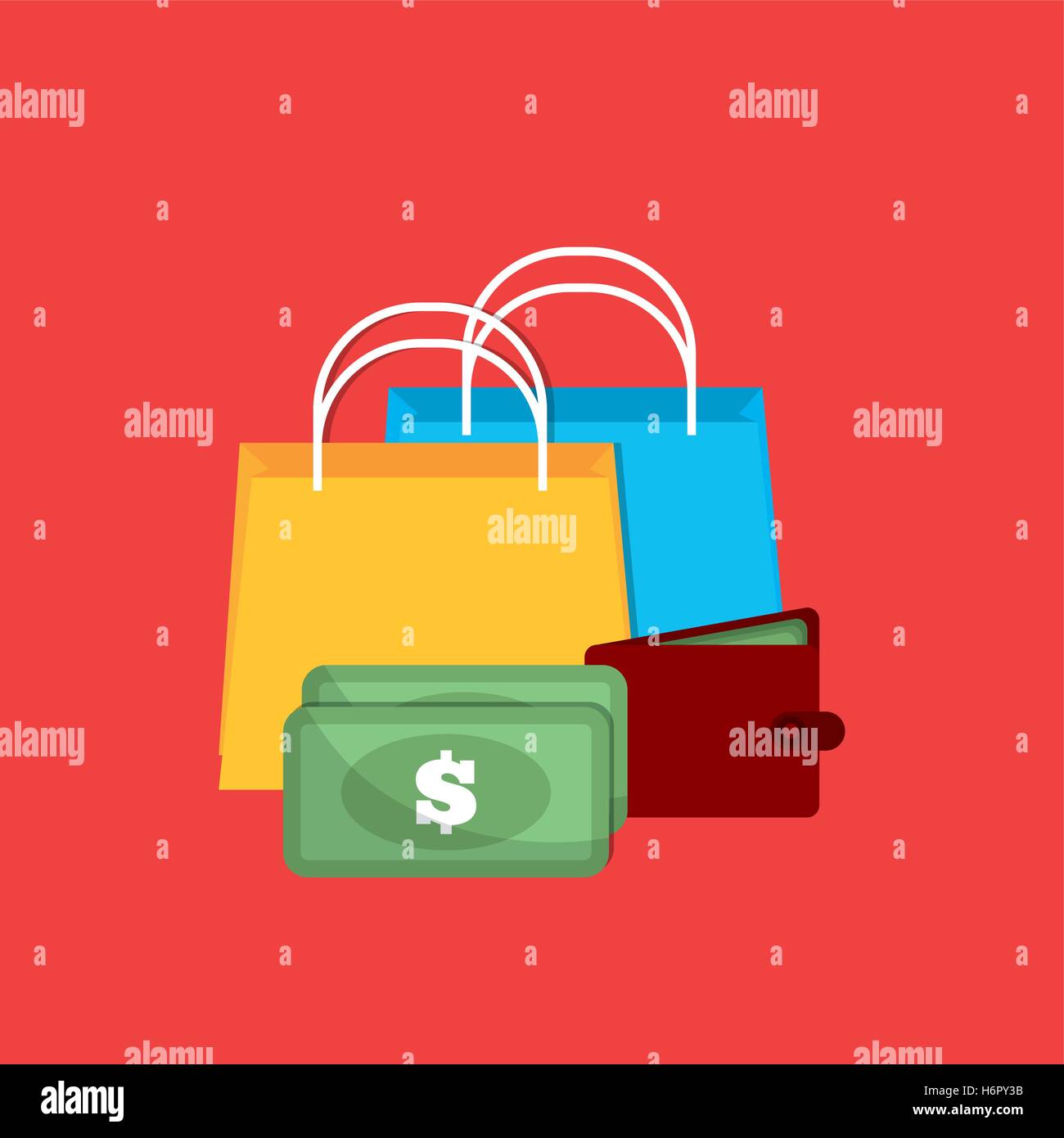 shopping gift box money vector illustration graphic design Stock Vector ...