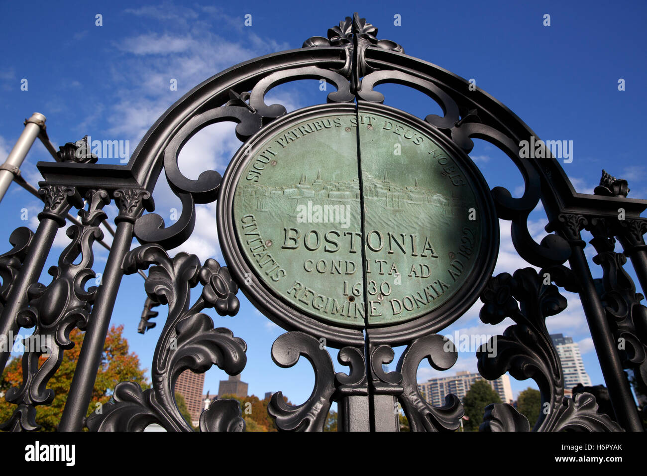 Boston park gate hi-res stock photography and images - Alamy