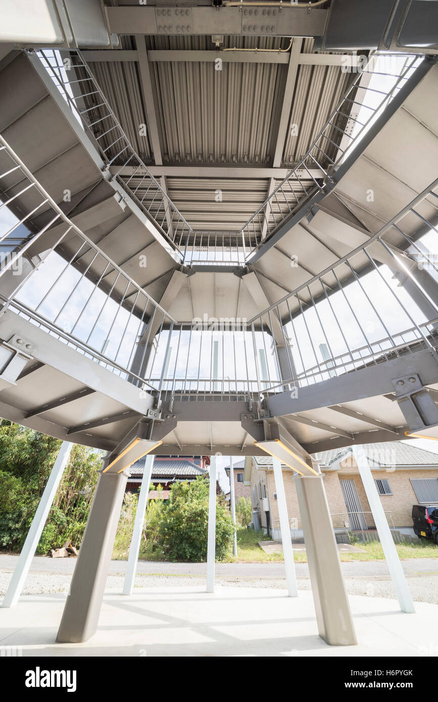 Tsunami Evacuation Tower, Sosa City, Chiba Prefecture, Japan Stock ...