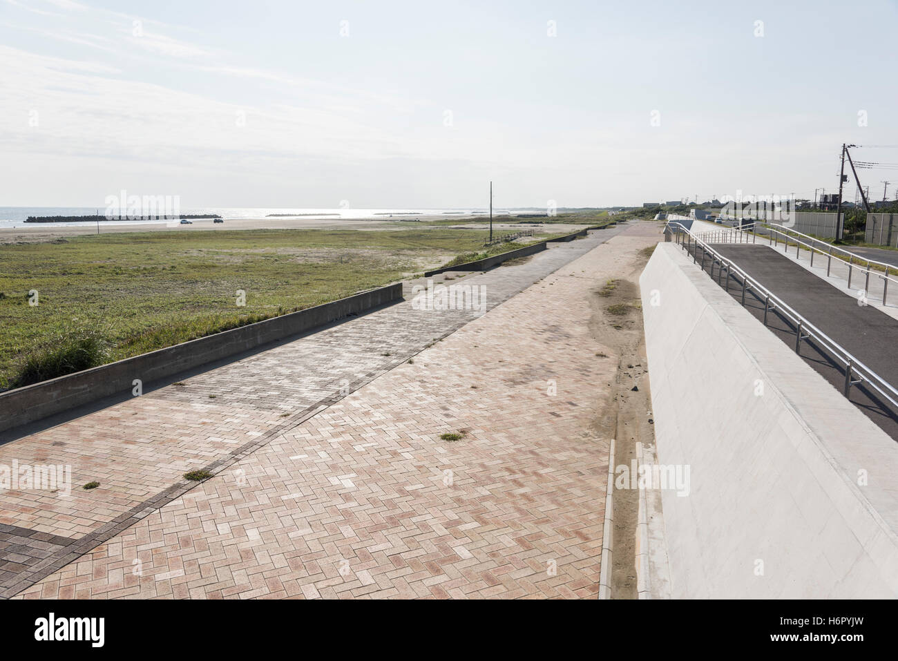 Coastal levee, Asahi City, Chiba Prefecture, Japan Stock Photo - Alamy