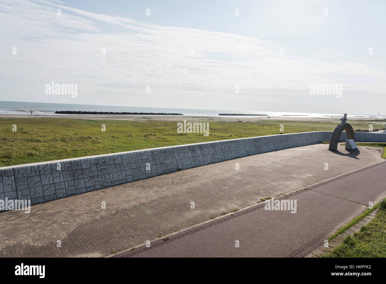 Coastal levee, Asahi City, Chiba Prefecture, Japan Stock Photo - Alamy