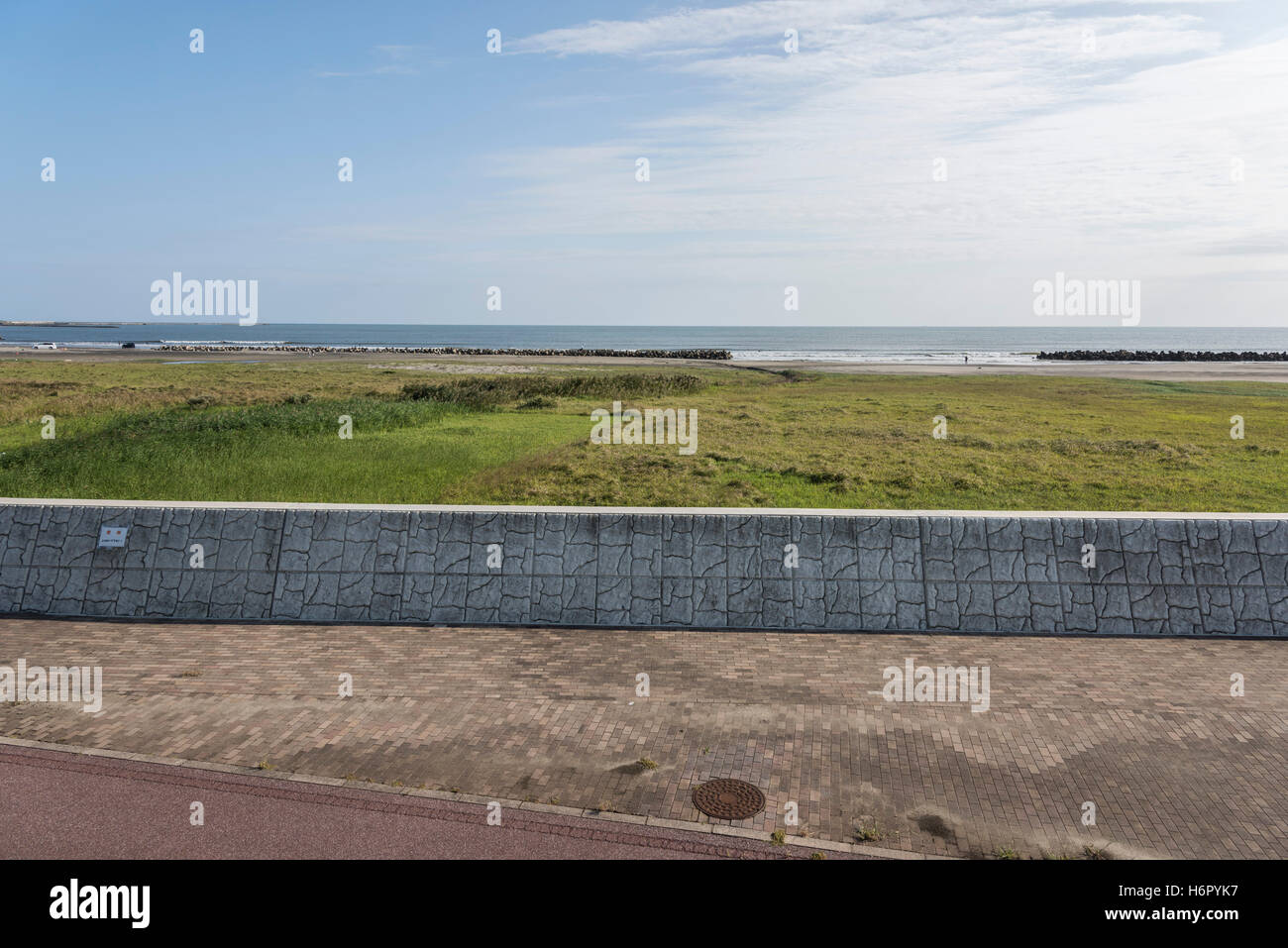 Coastal levee, Asahi City, Chiba Prefecture, Japan Stock Photo - Alamy