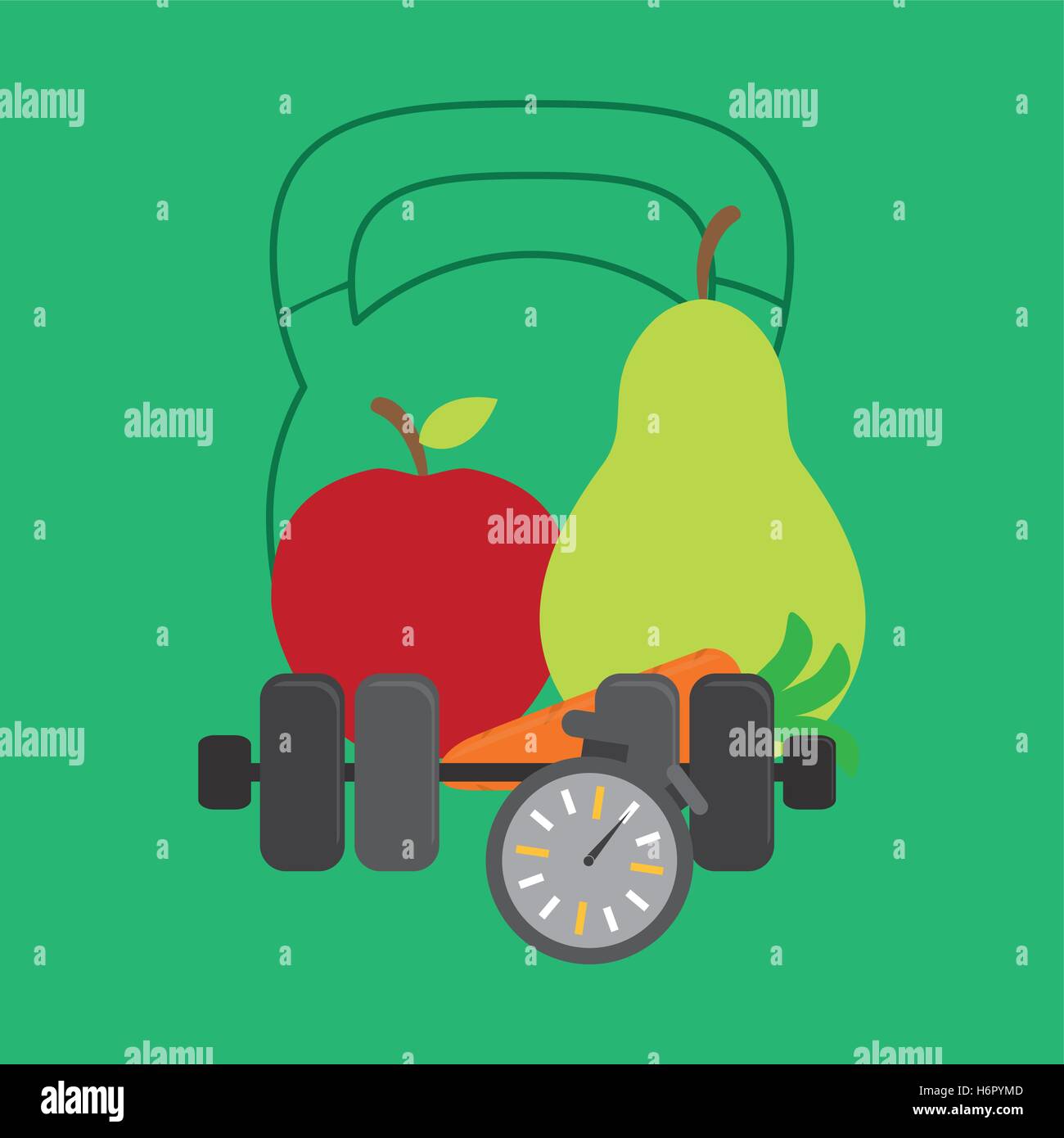 Fitness healthy food icon vector illustration graphic Stock Vector ...