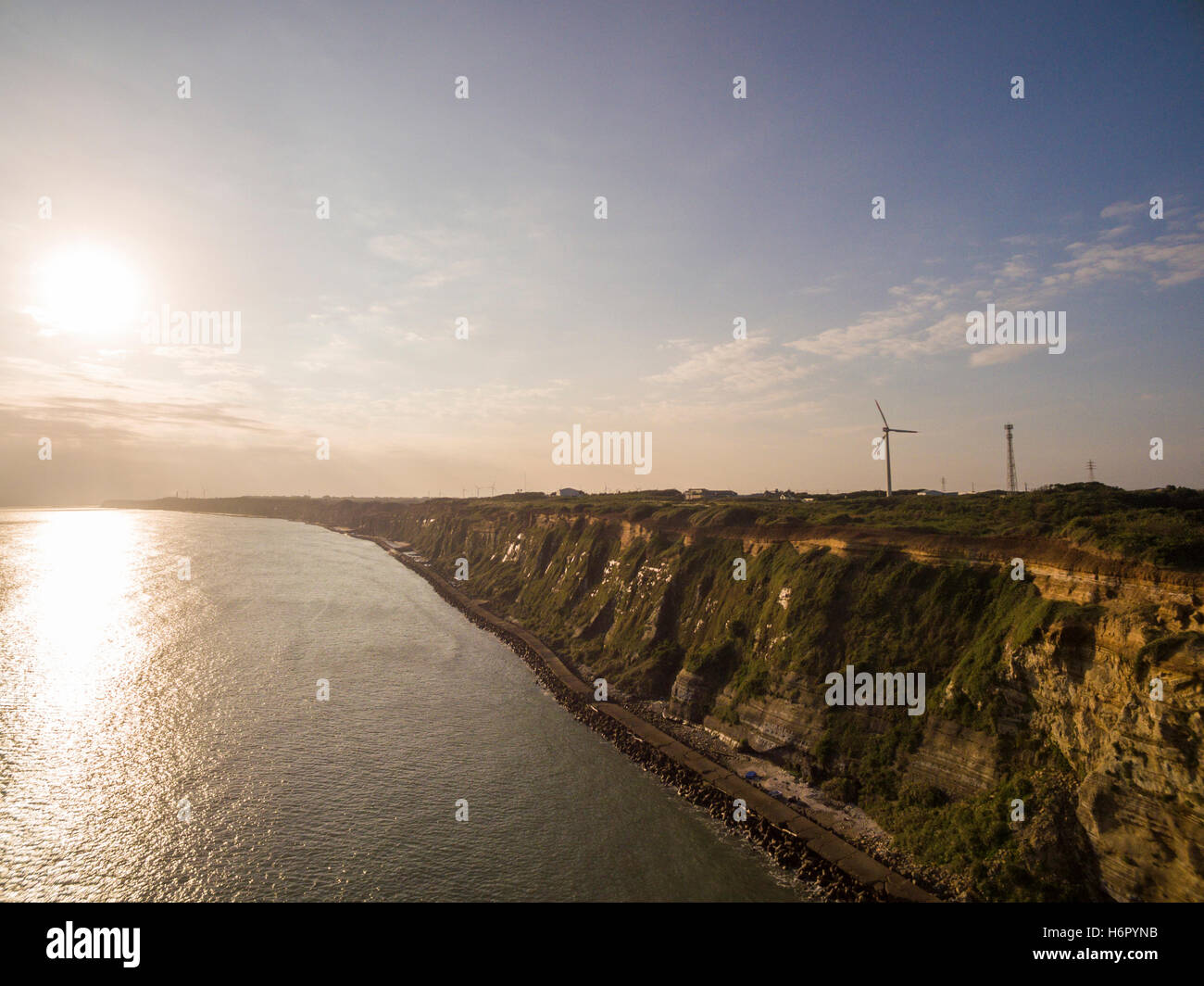 Aerial view of Byobugaura,Choshi City,Chiba Prefecture,Japan Stock ...
