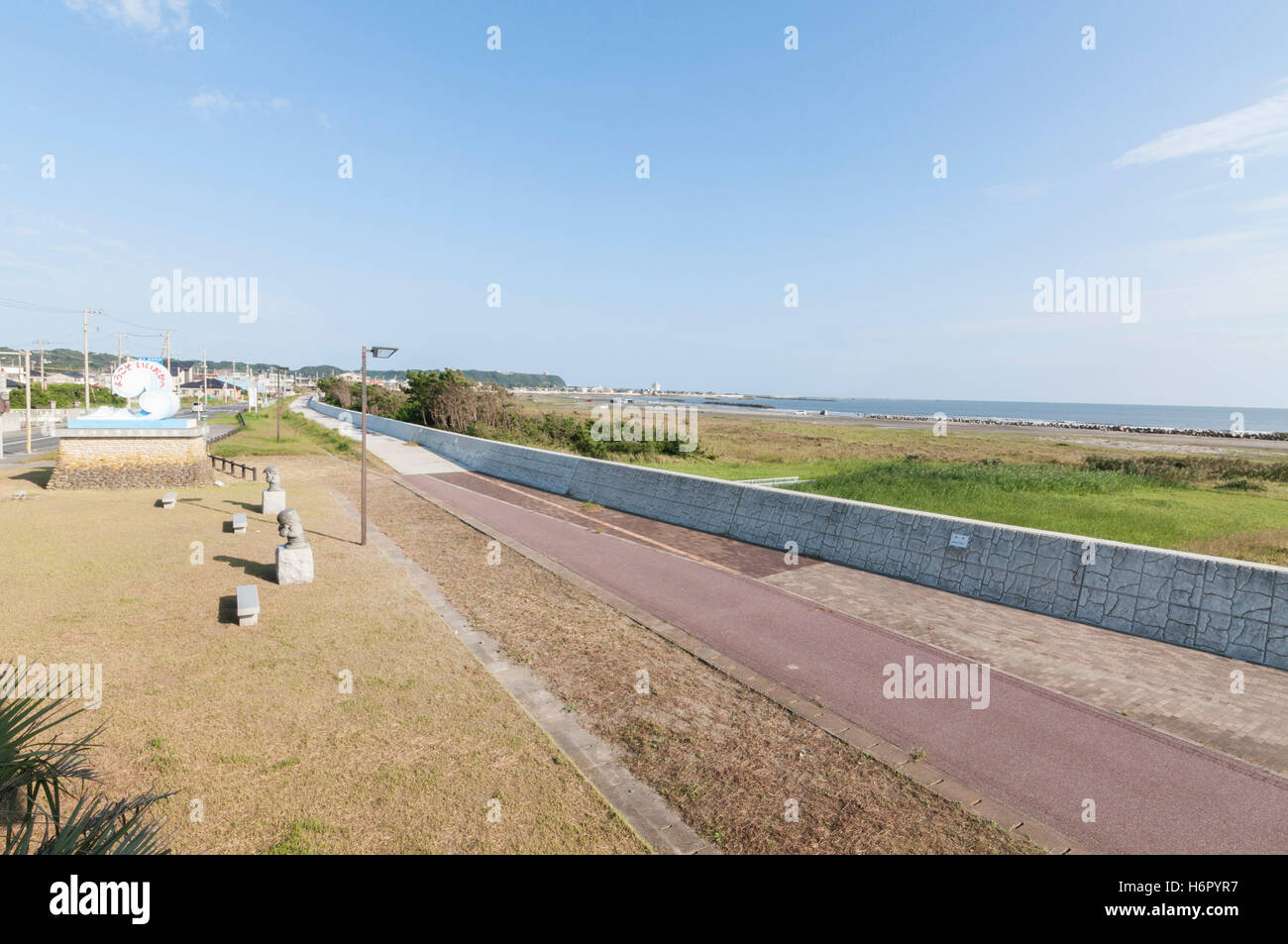 Coastal levee, Asahi City, Chiba Prefecture, Japan Stock Photo - Alamy
