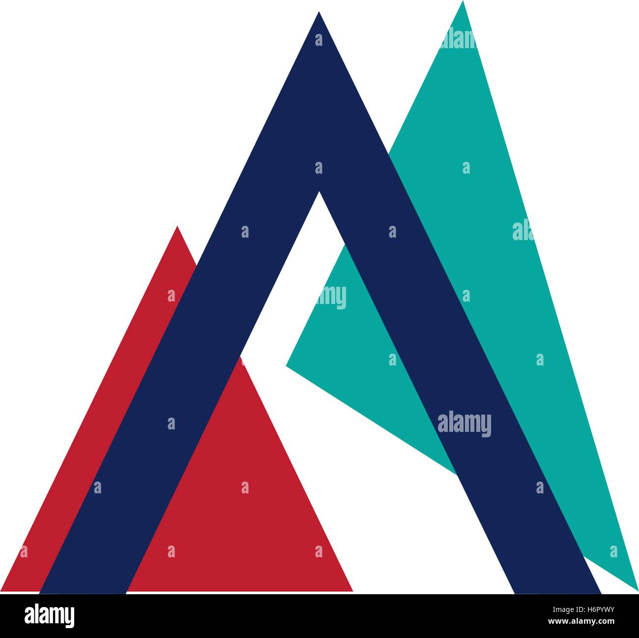 Triangle Logo Design with A Letter Stock Vector Image & Art - Alamy
