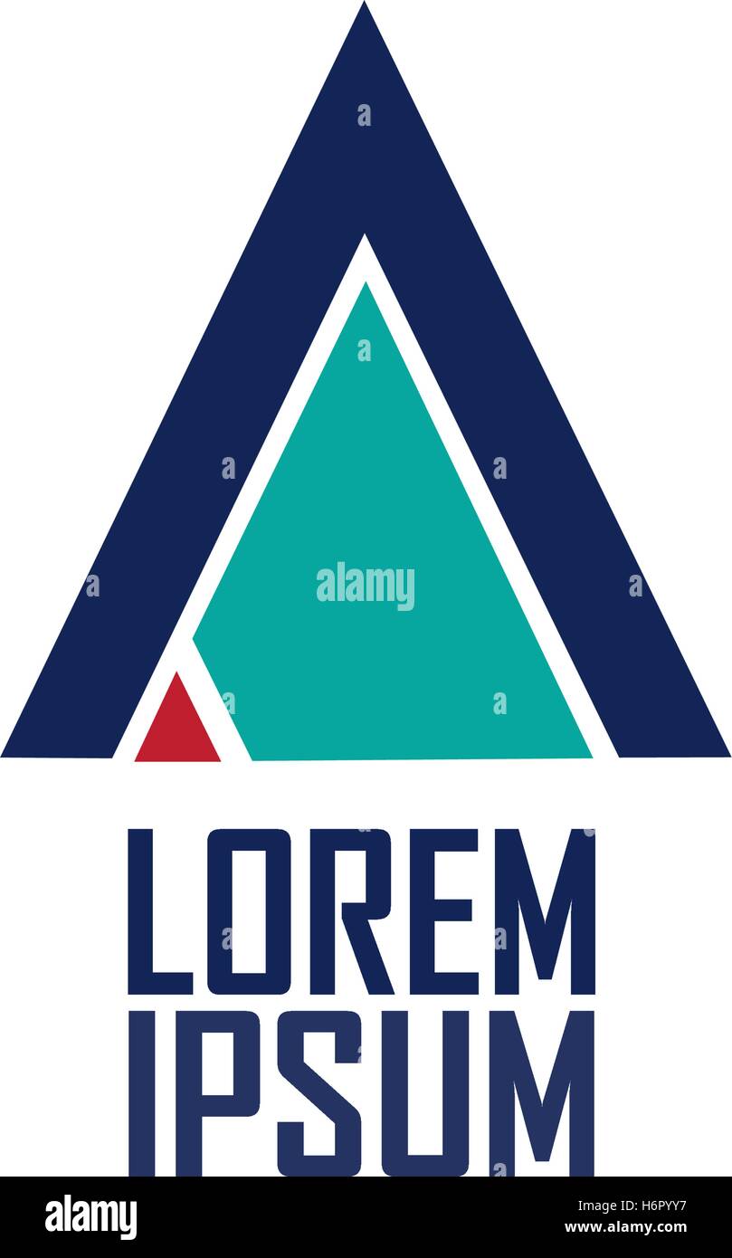 Triangle Logo Design with A Letter Stock Vector Image & Art - Alamy
