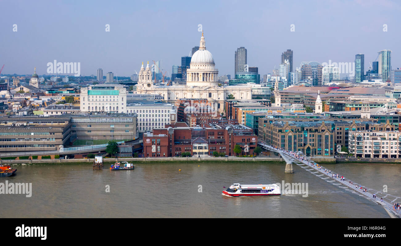 Aerial view over the City of London from Tate Modern Stock Photo - Alamy