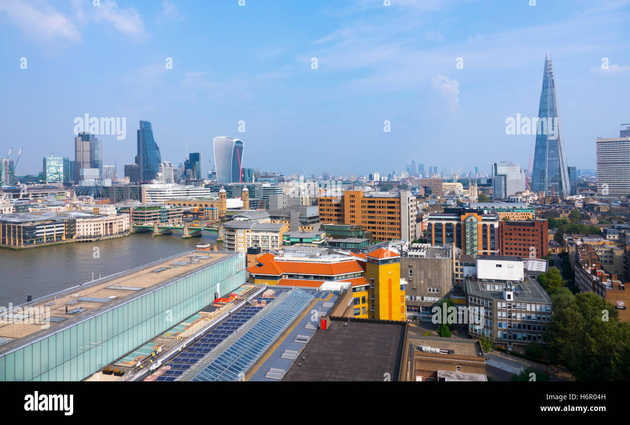 Aerial view over the City of London from Tate Modern Stock Photo - Alamy