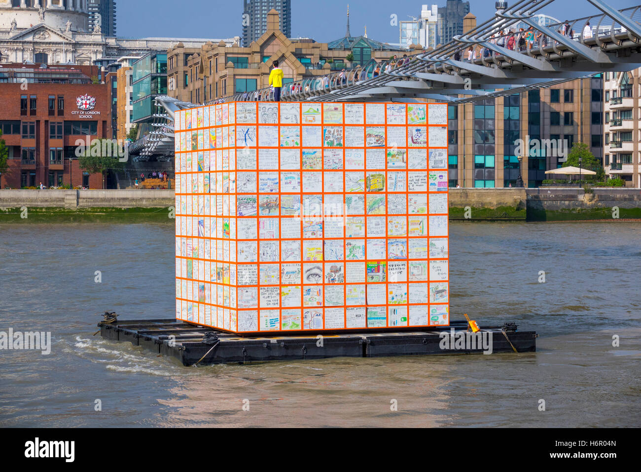 Modern art project on River Thames in London called Floating Dreams ...