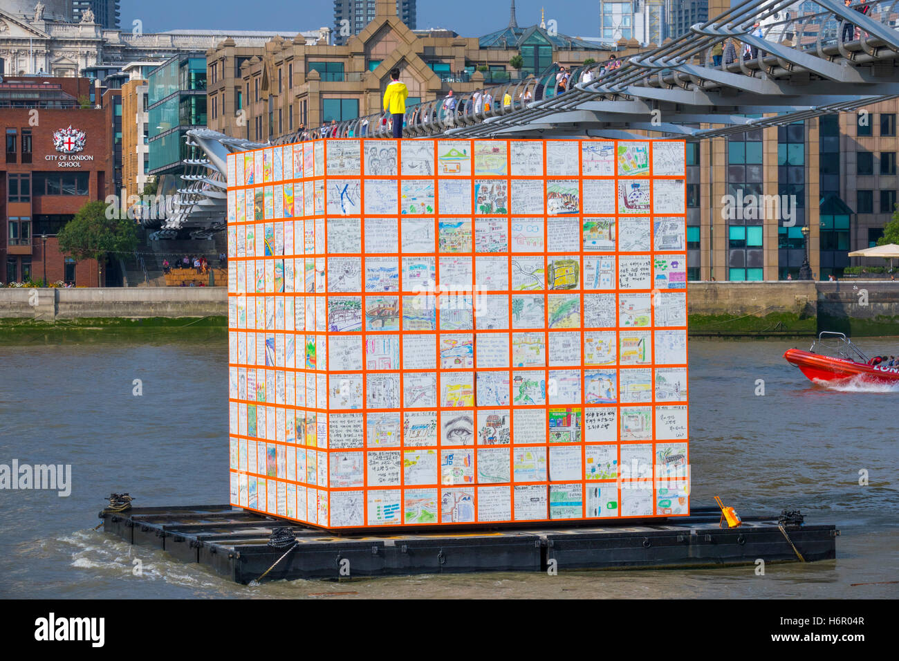 Modern art project on River Thames in London called Floating Dreams ...