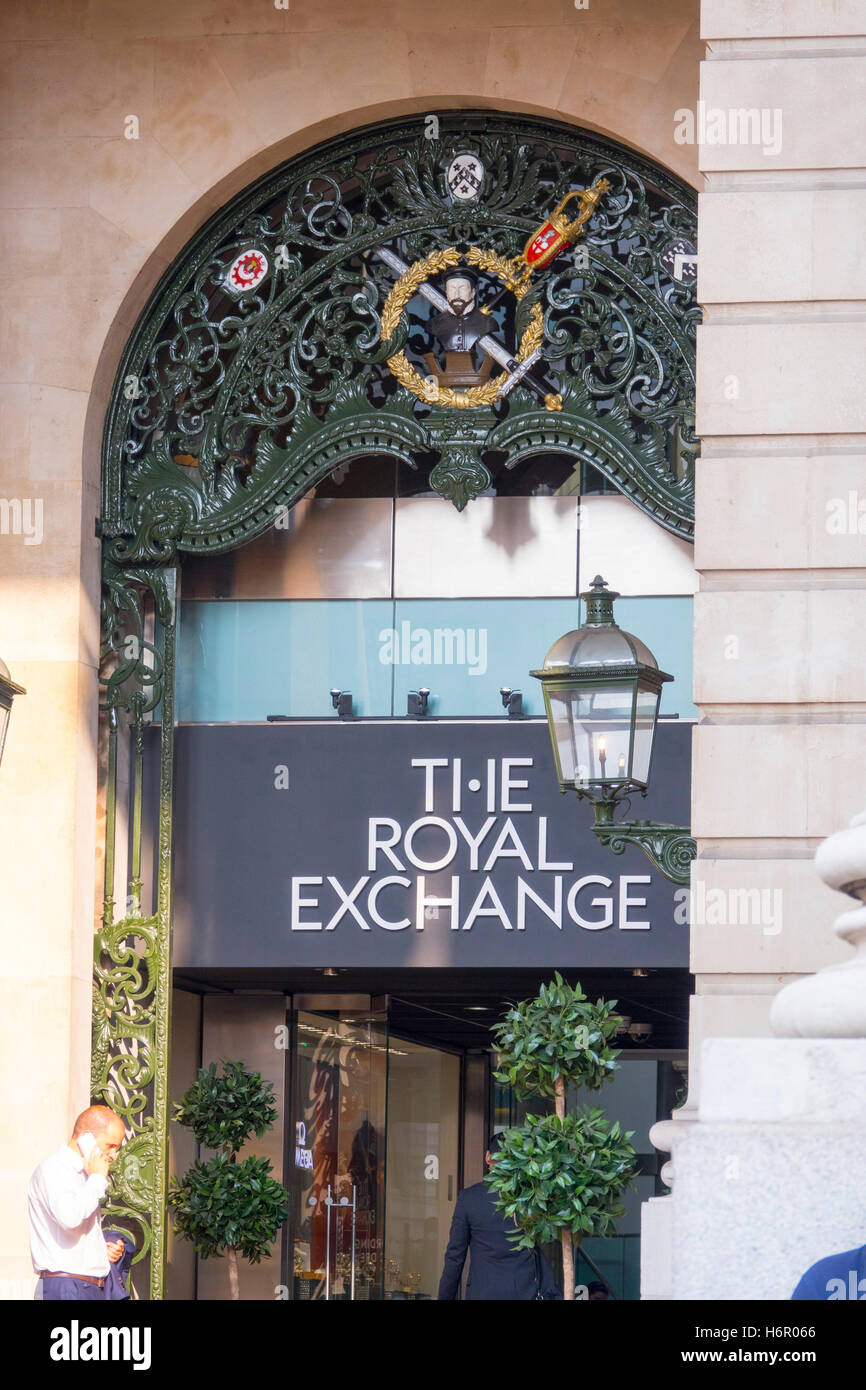 The Royal Exchange in London - shopping mall Stock Photo - Alamy