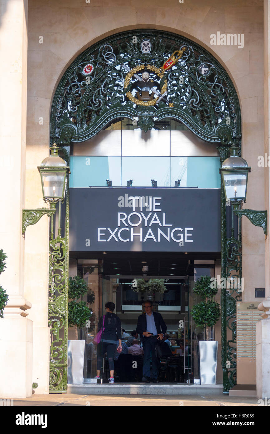 The Royal Exchange in London - shopping mall Stock Photo - Alamy
