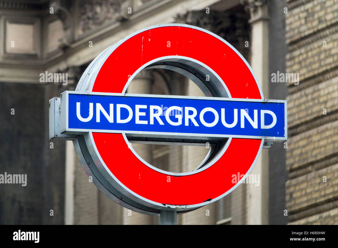 Underground sign in London Stock Photo - Alamy