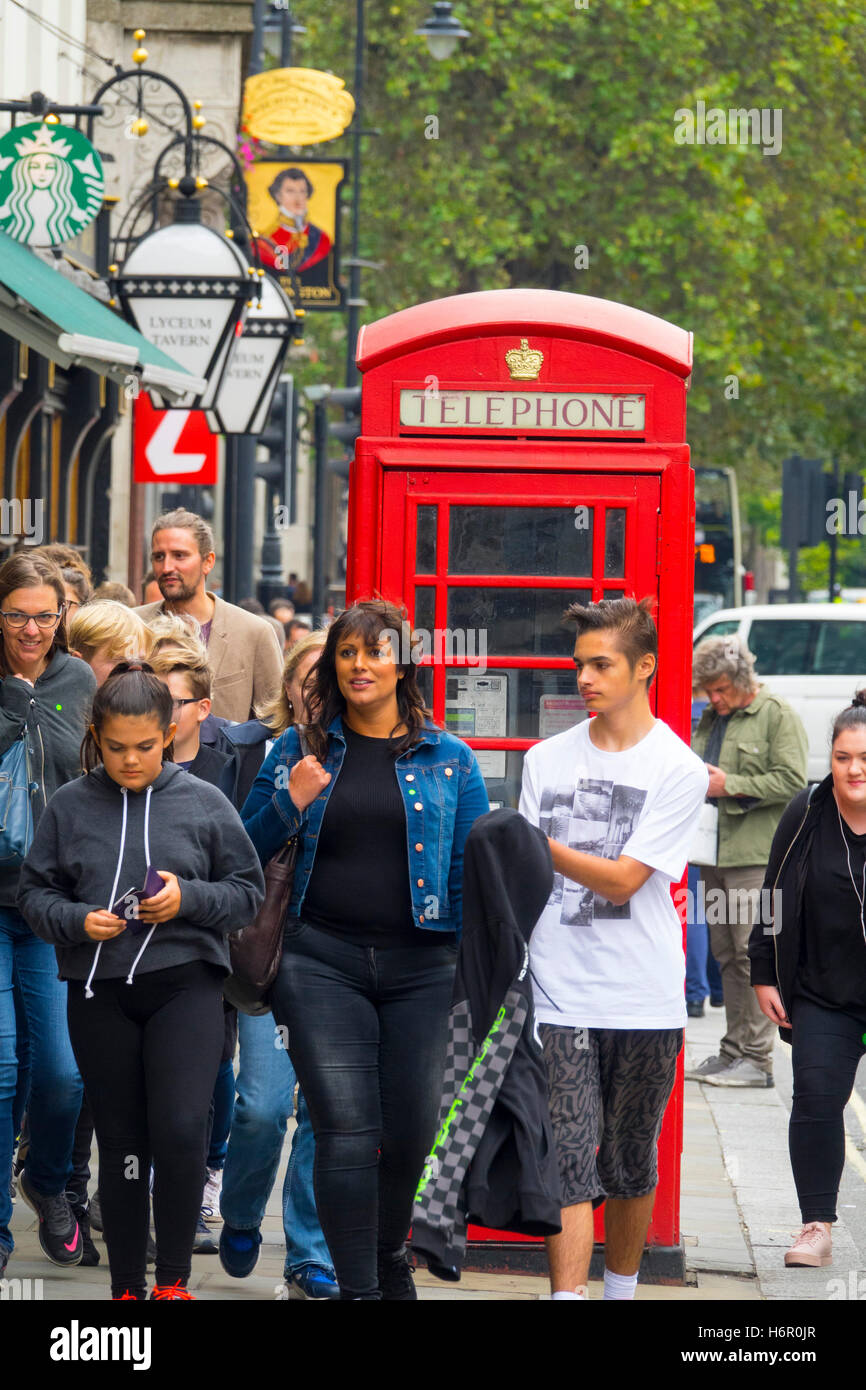 Typical London street view with tourists Stock Photo - Alamy