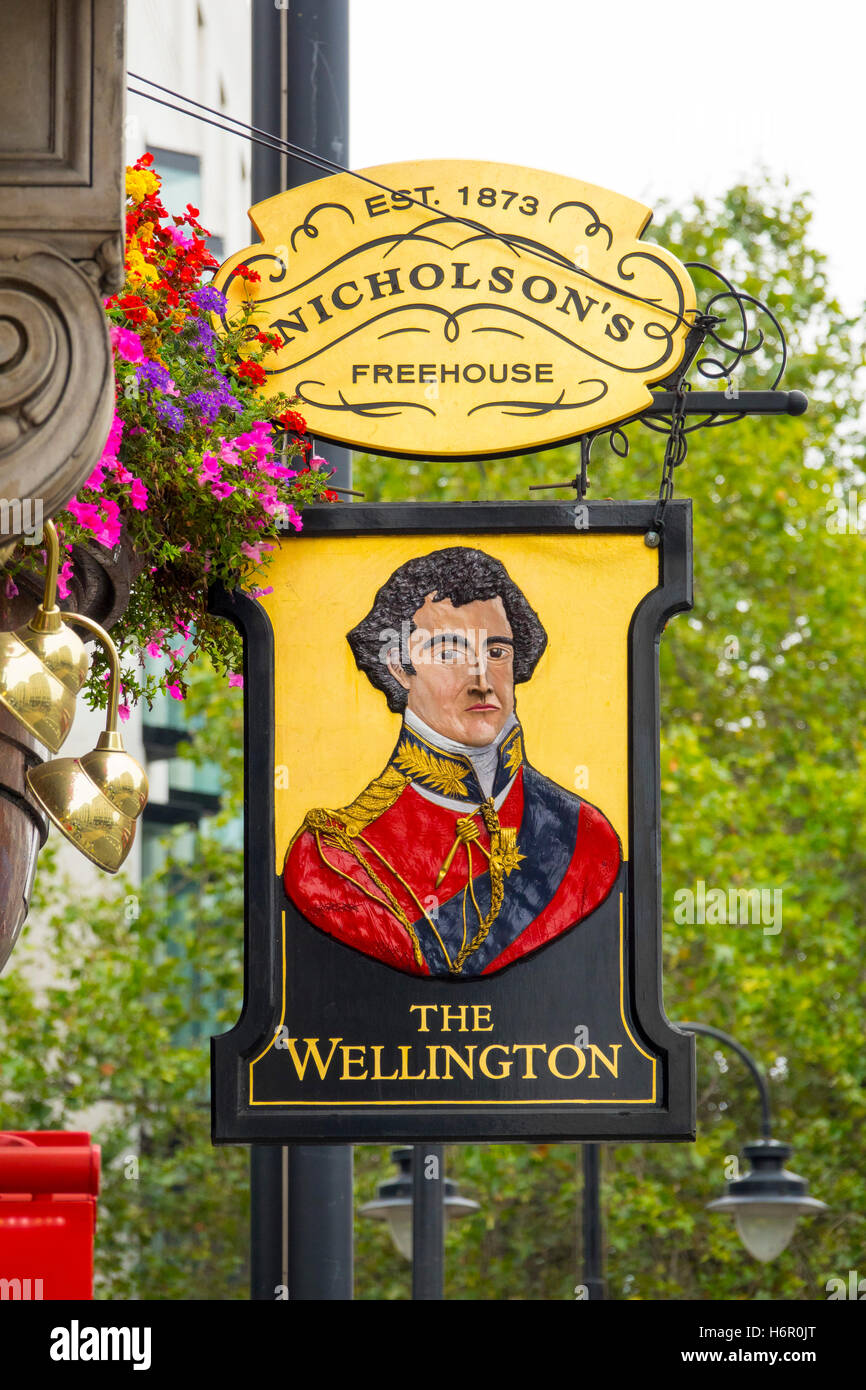 Beautiful Pub in London - The Wellington Stock Photo - Alamy