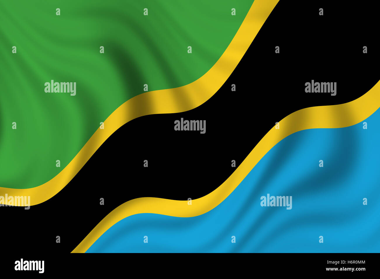 flag of tanzania Stock Photo - Alamy