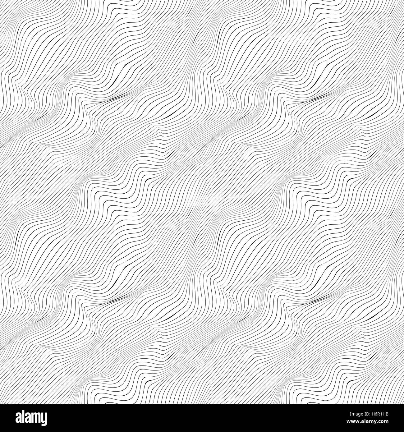 Waving lines pattern undulate Black and White Stock Photos & Images - Alamy