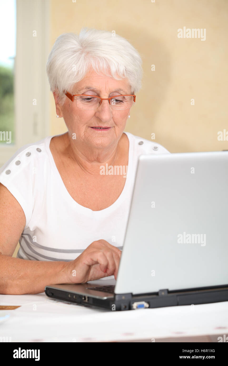 woman laptop notebook computers computer vertical email generation ...