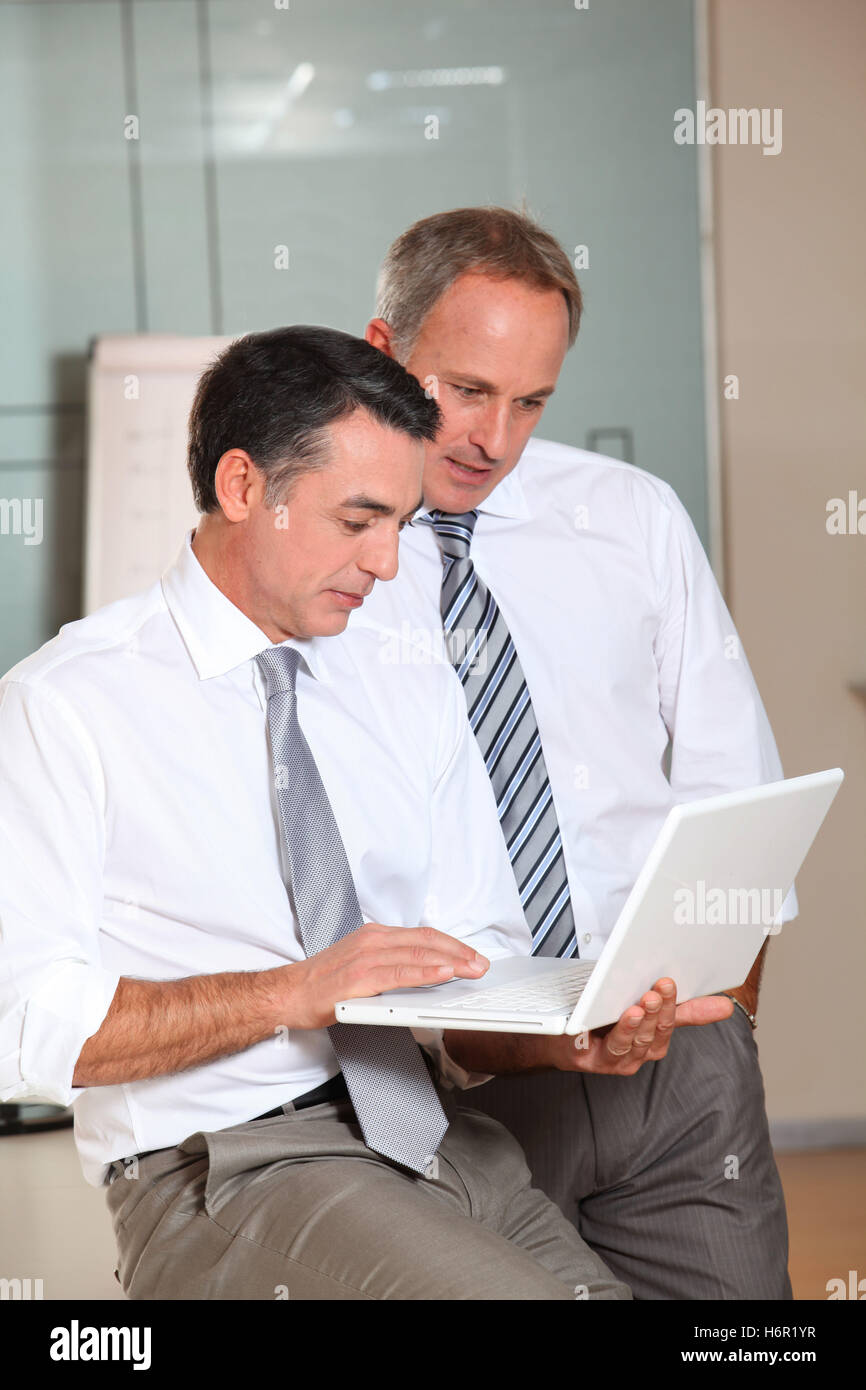 office laptop notebook computers computer discussion presentation blank ...