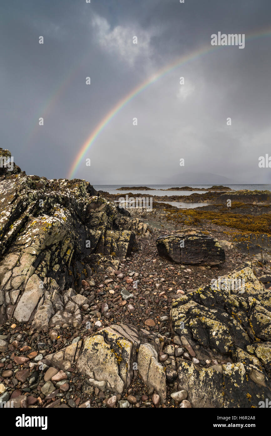 Rainbow on Loch Eishort on the Isle of Skye Stock Photo - Alamy