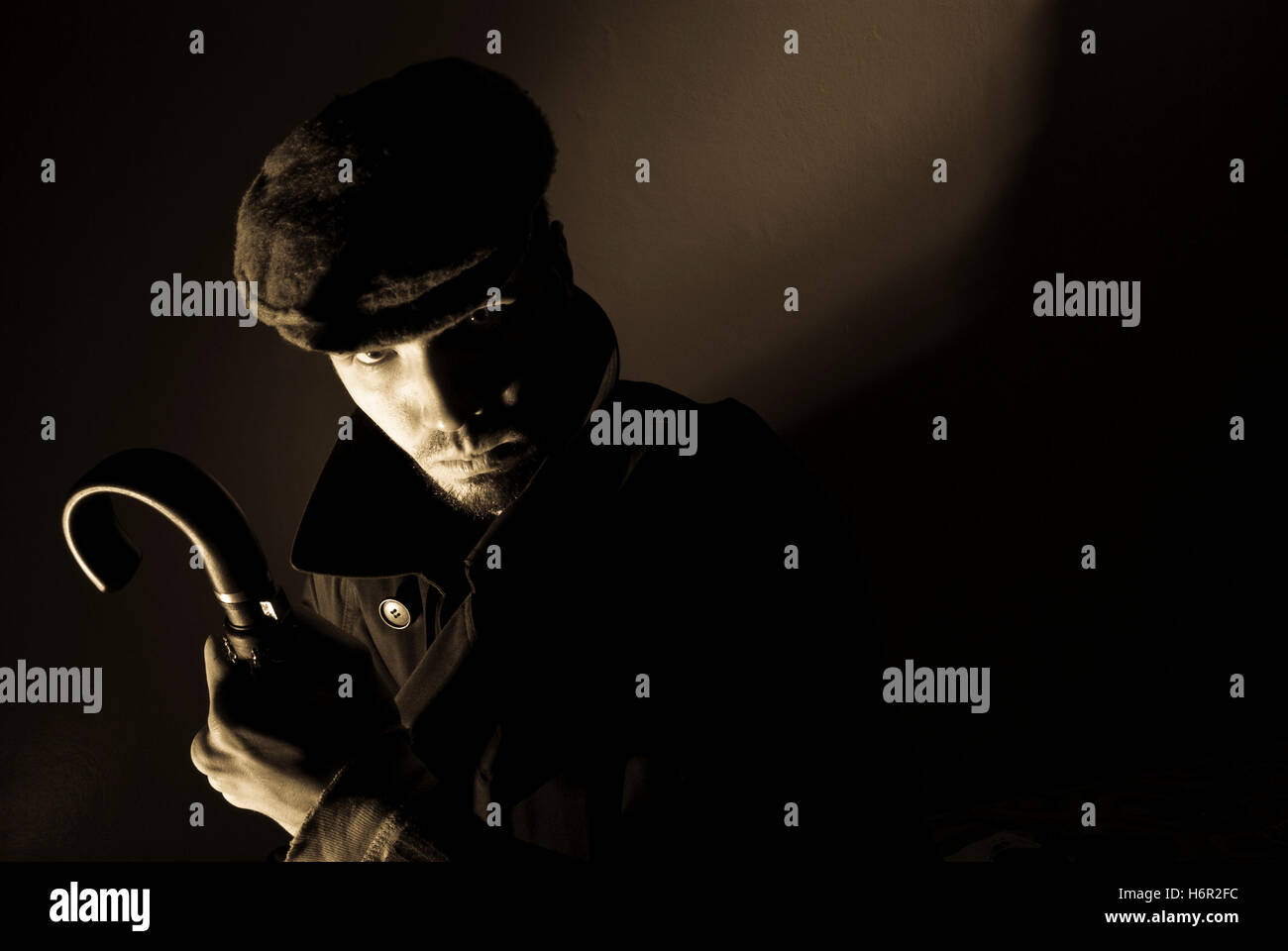 investigate contrast vintage crime villain dark suspicious detective ...