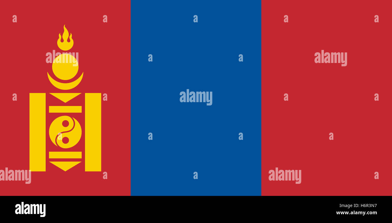 Official vector flag of Mongolia Stock Photo - Alamy