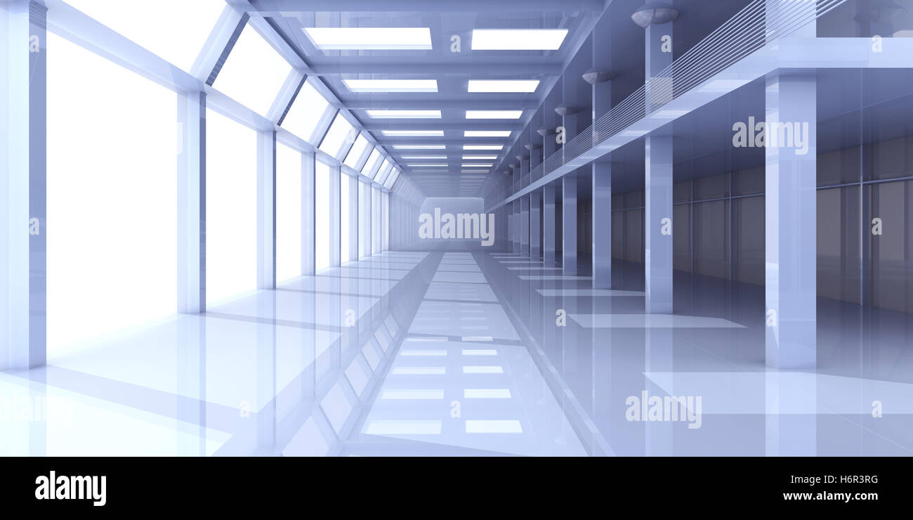 hall house building office corridor graphic modern modernity window ...