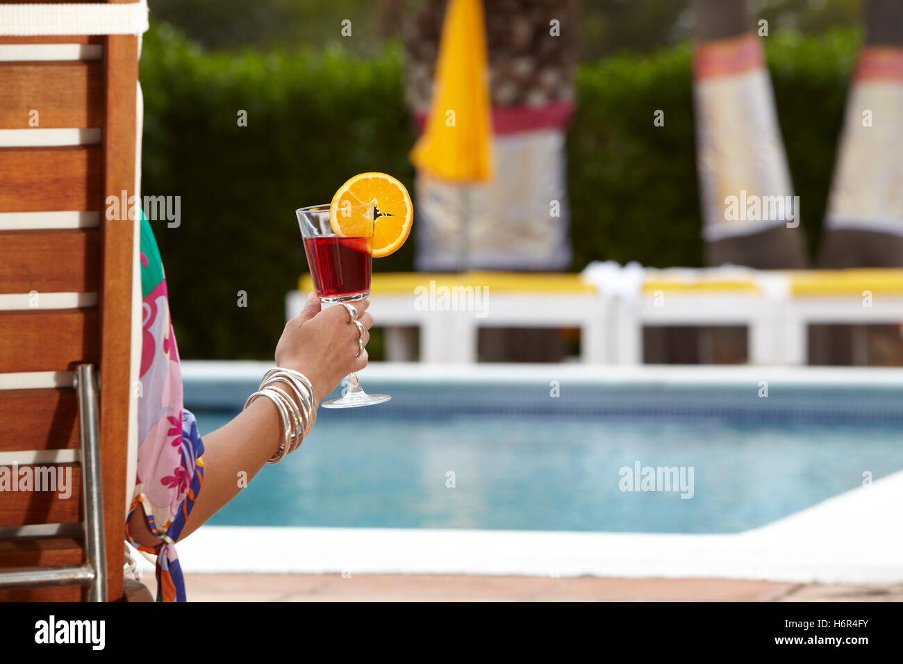 cocktail at the pool Stock Photo - Alamy