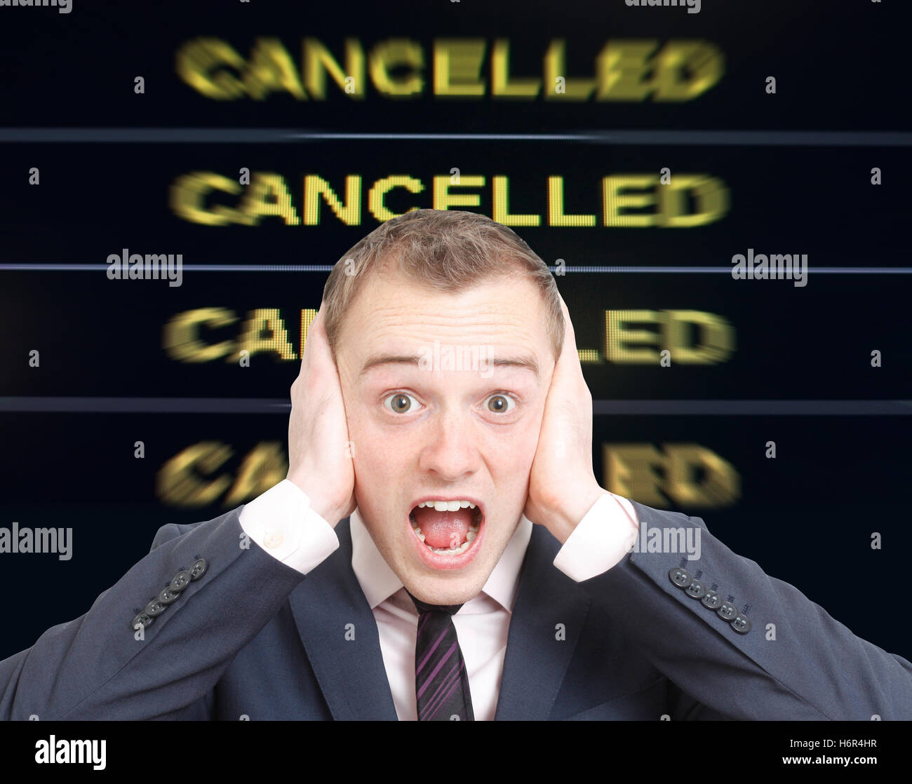 traffic transportation person panic transport cancelled business man ...