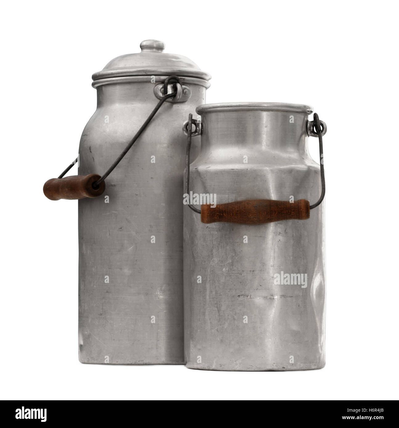 Retro milk containers Cut Out Stock Images & Pictures - Alamy