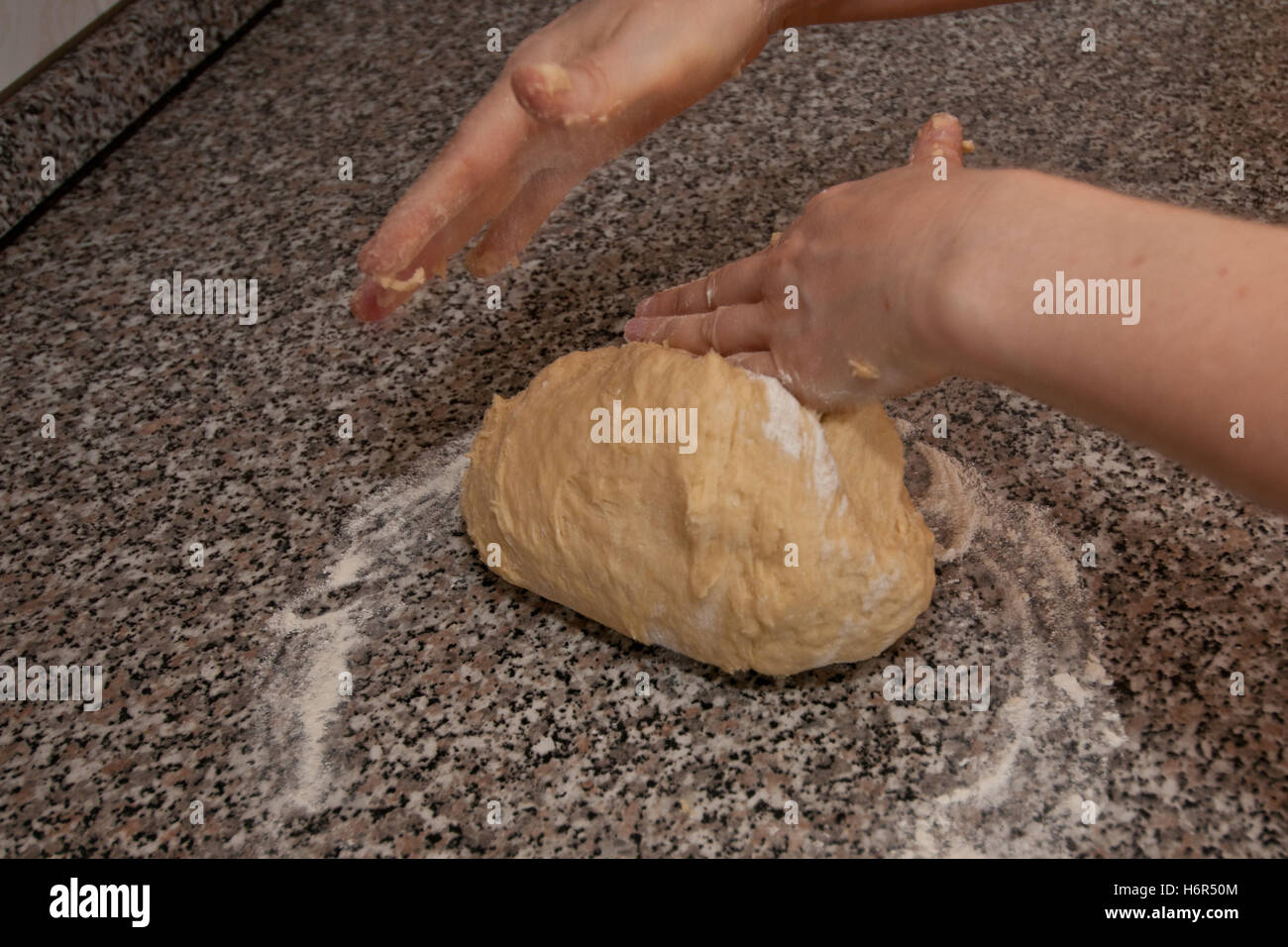 Woman Hand Hands Dough Knead Leavened Dough Food Aliment Hand Hands