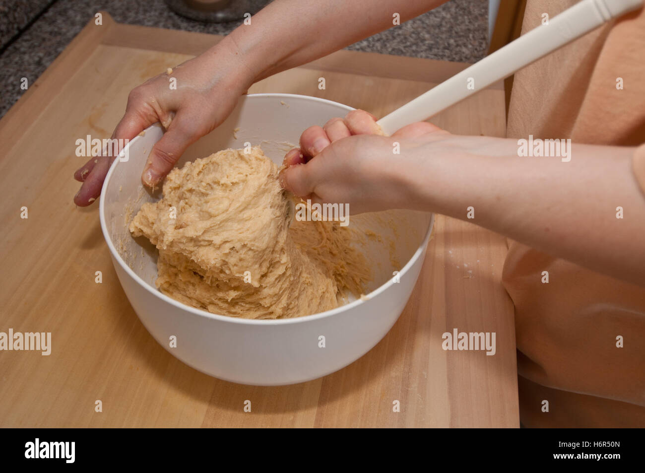 stir yeast dough Stock Photo - Alamy