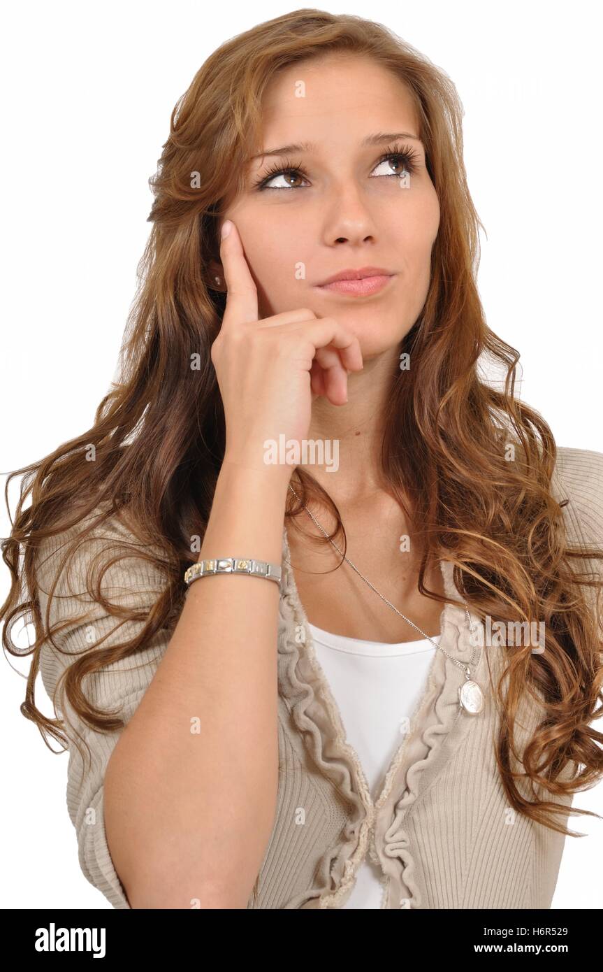 young woman as a thinker Stock Photo - Alamy