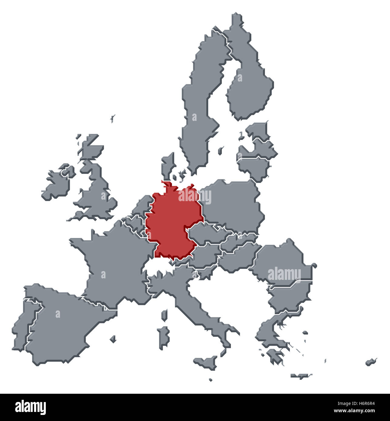 European Union map atlas map of the world profile symbolic political ...