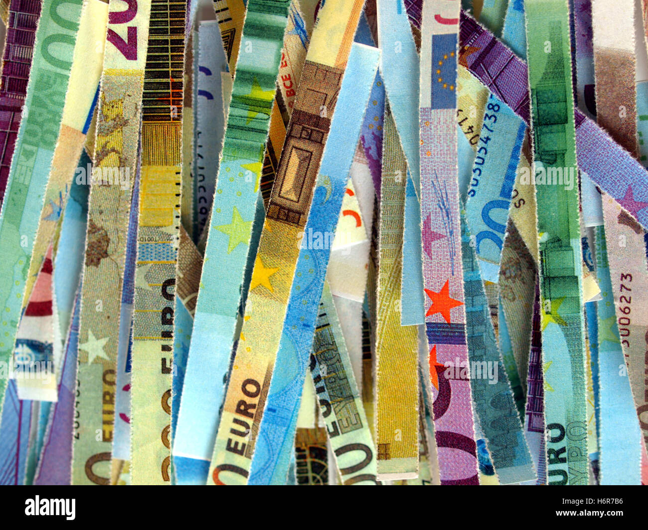 note memo euro cut banknotes shredder burn sheet of paper paper money ...