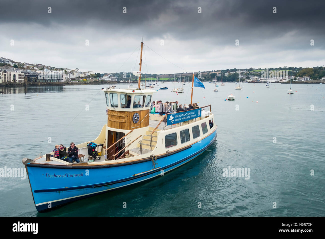 The St Mawes Ferry, Duchess of Cornwall prepares to leave Famouth and ...