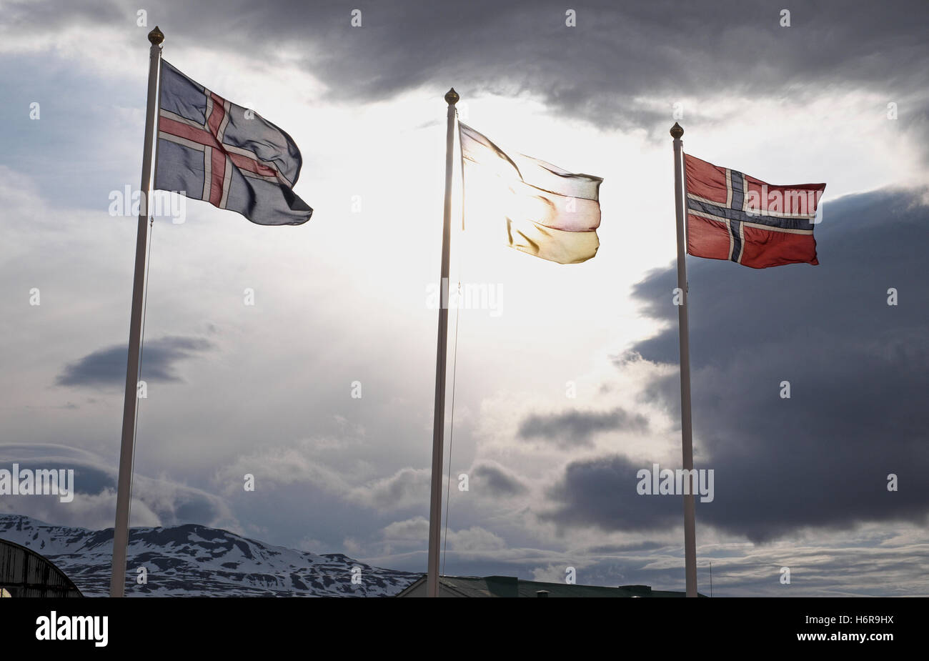 With norwegian flags hi-res stock photography and images - Alamy