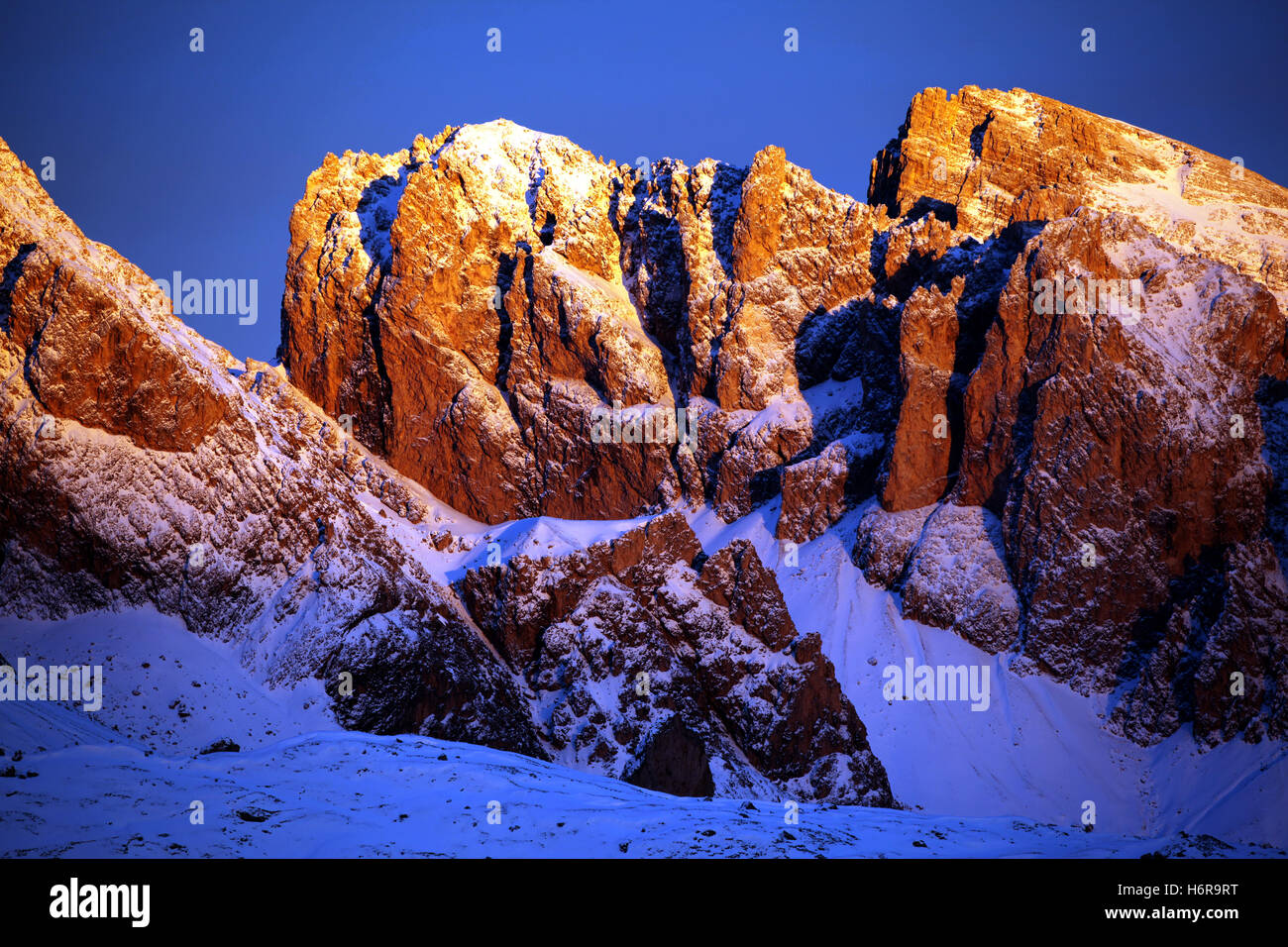 Odle mountain at sunset hi-res stock photography and images - Alamy