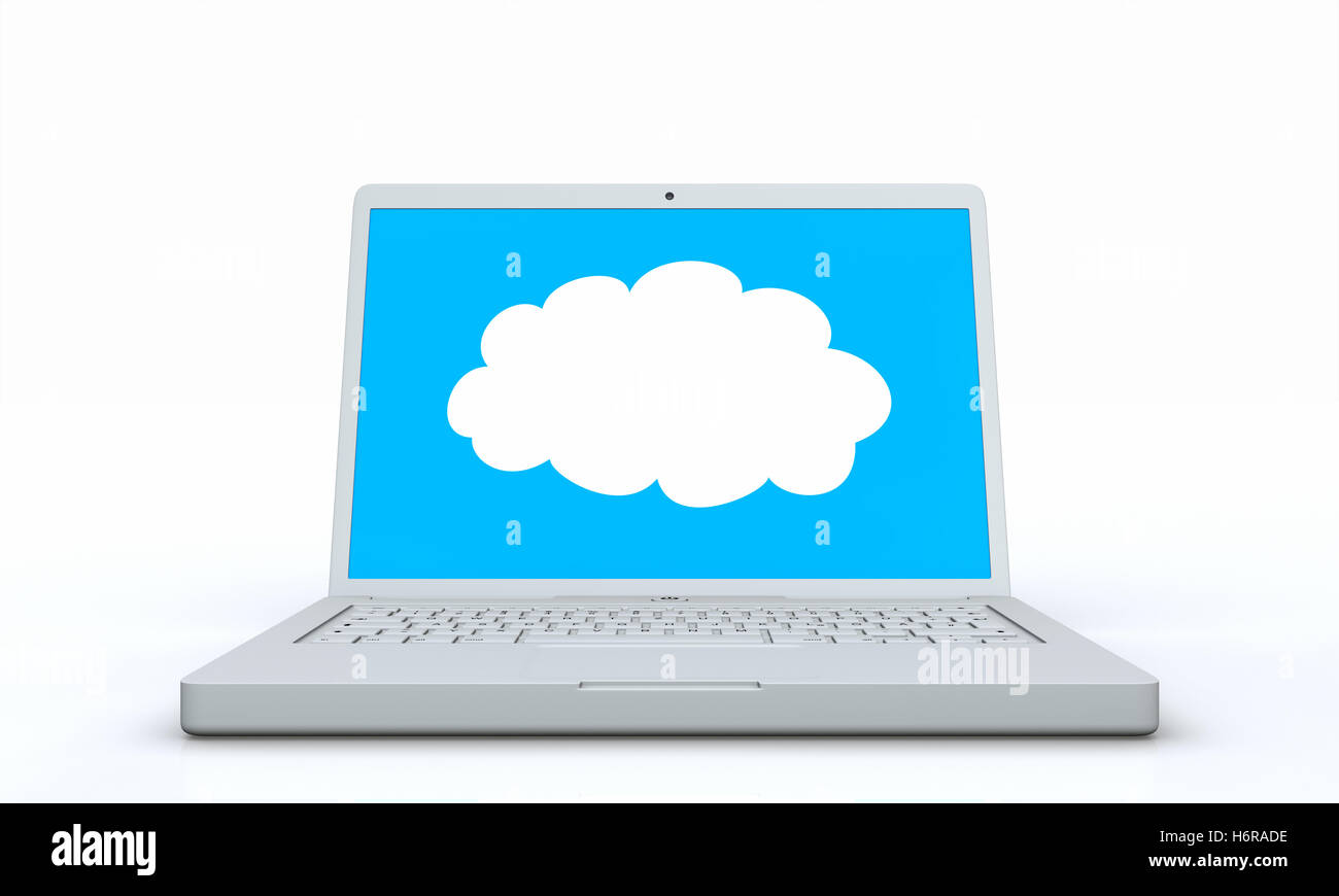 Cloud work service flat Cut Out Stock Images & Pictures - Alamy