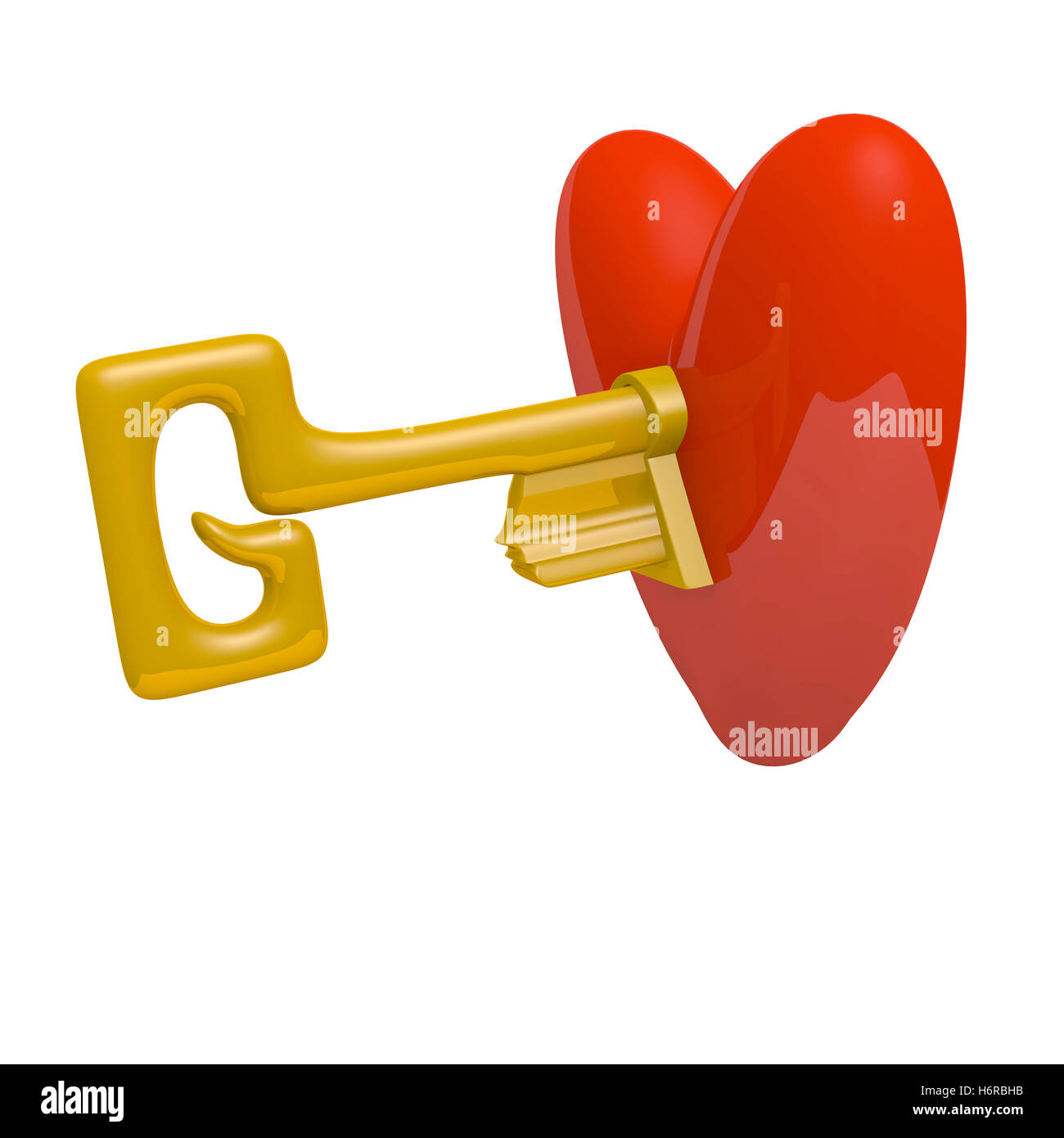 golden key to the heart Stock Photo - Alamy