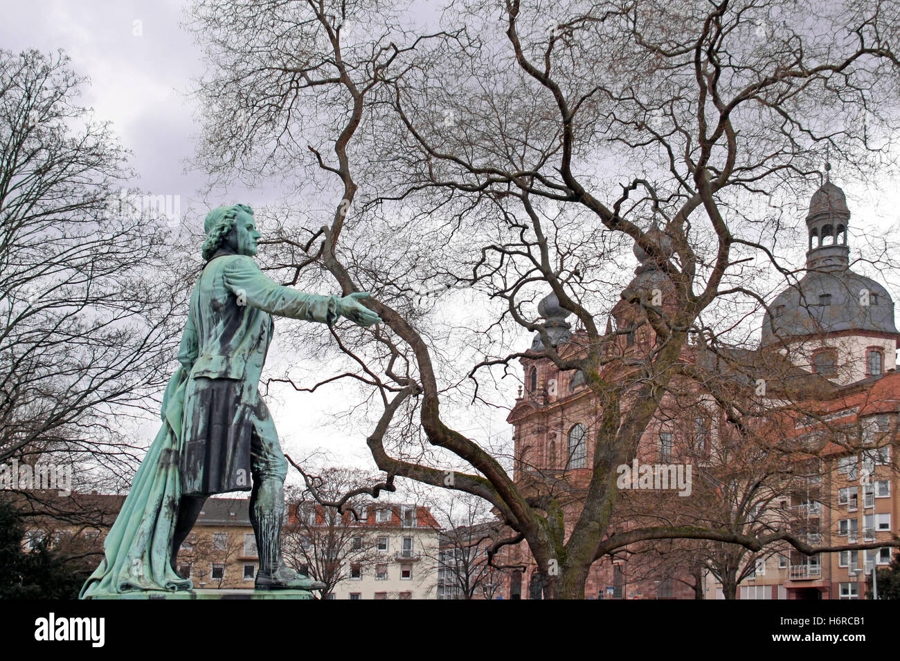 schiller monument in mannheim Stock Photo - Alamy